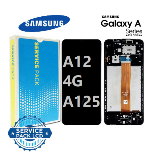 Samsung Galaxy A12 4G A125 Display (Service Pack) [Black] GH82-24490A